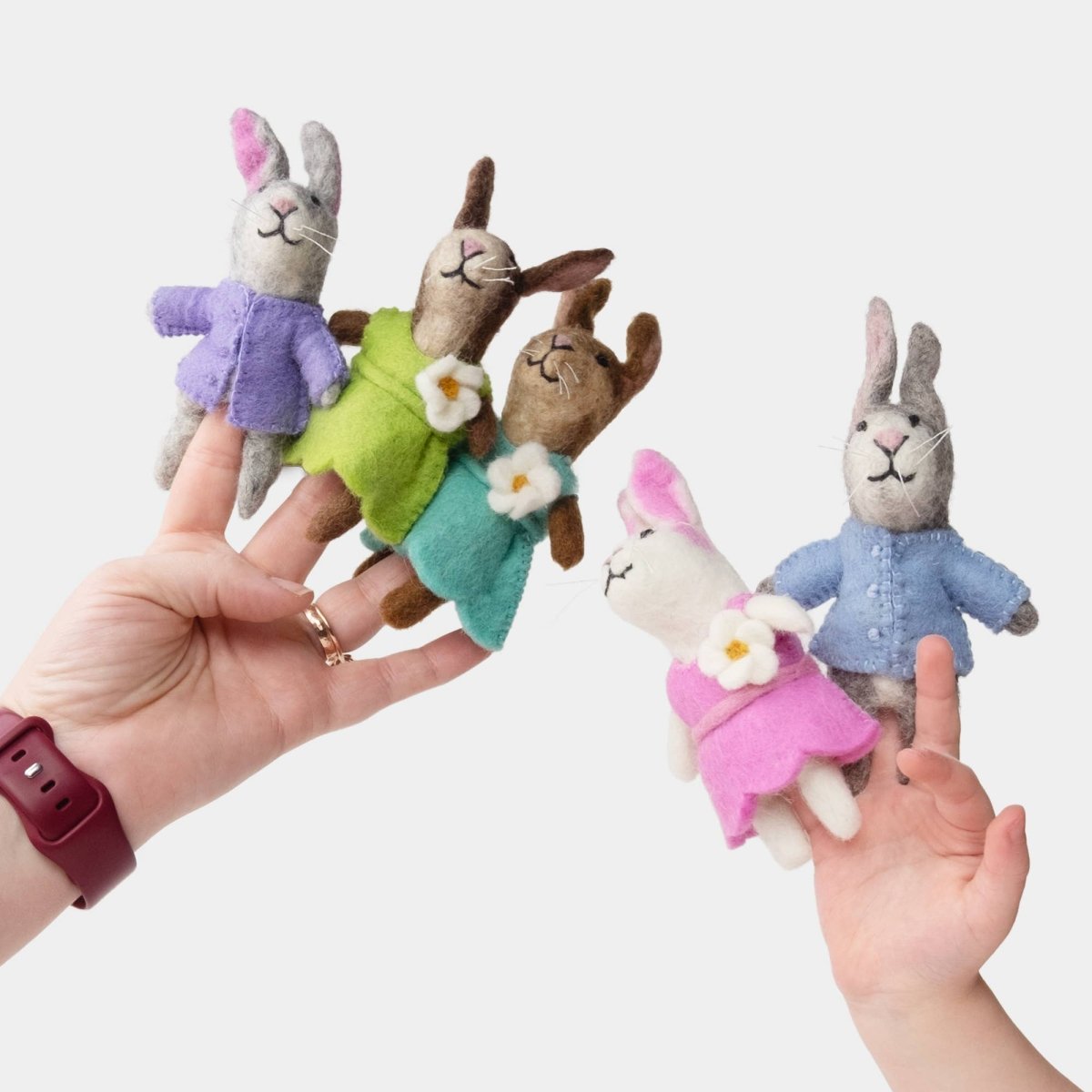 Peter Rabbit Felt Finger Puppets – Handcrafted Fair-Trade Toys – Ed's ...